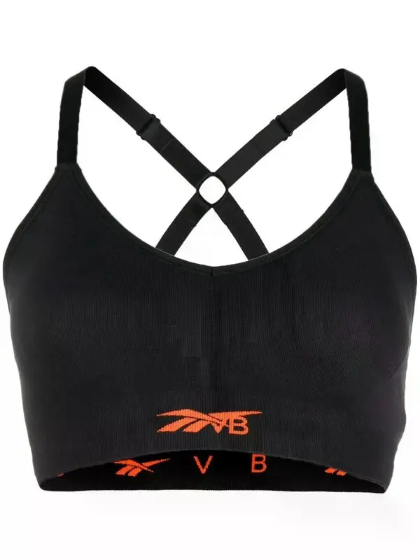 REEBOK Logo-print Workout Bra