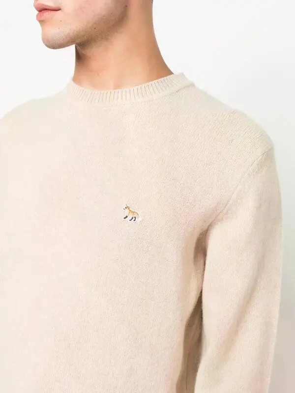 Maison Kitsuné Logo-patch Wool Jumper