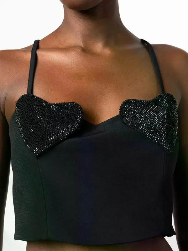 Blumarine Heart-patch Cropped Top