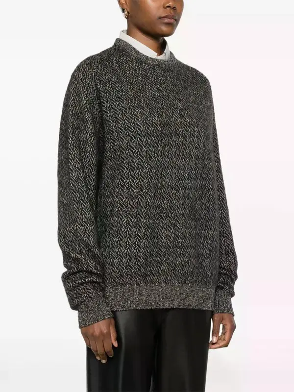 Frenckenberger Herringbone Pattern Cashmere-silk Sweater