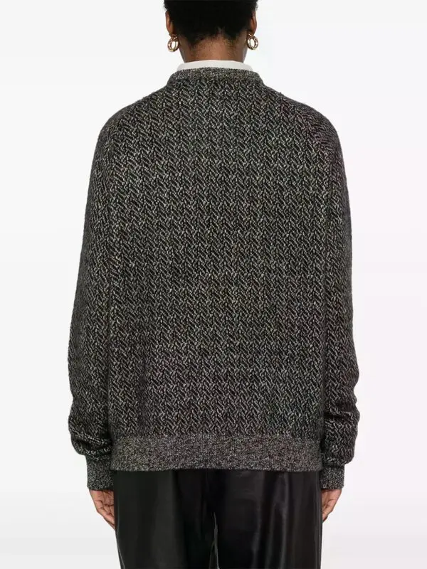 Frenckenberger Herringbone Pattern Cashmere-silk Sweater