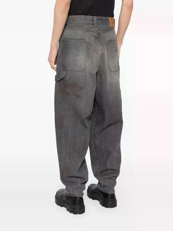 DOUBLET Spray-paint Effect Tapered Jeans