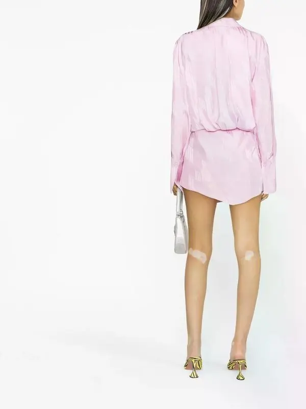 Attico Satin-effect Shirt Dress