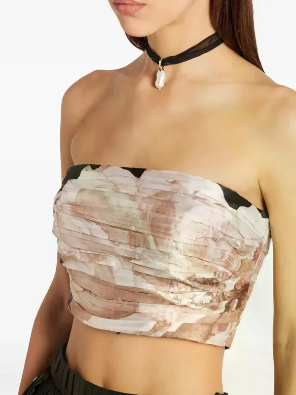 Hemant & Nandita Ruched Bustier - Neutrals