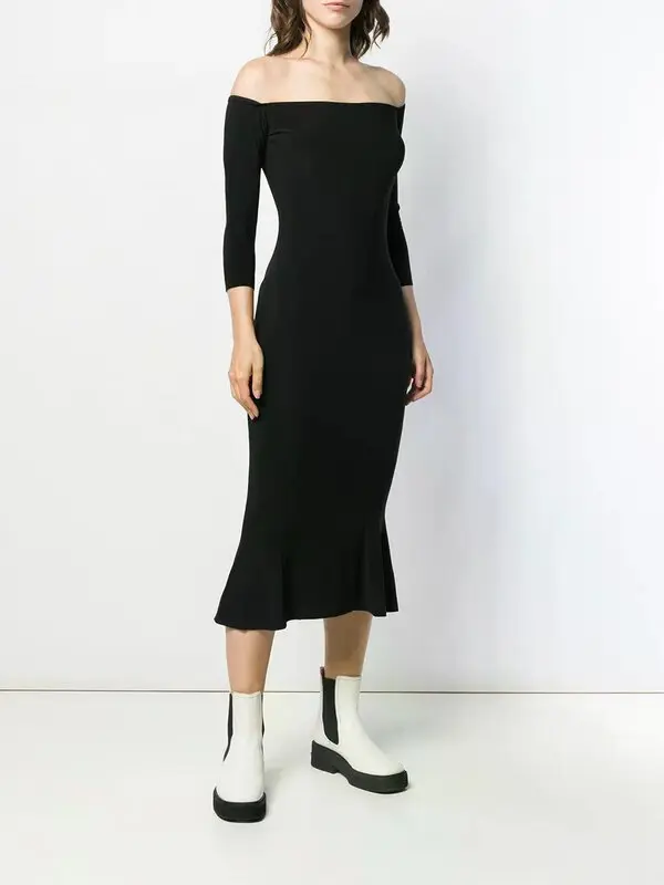 Norma Kamali Off-the-shoulder Fishtail Dress
