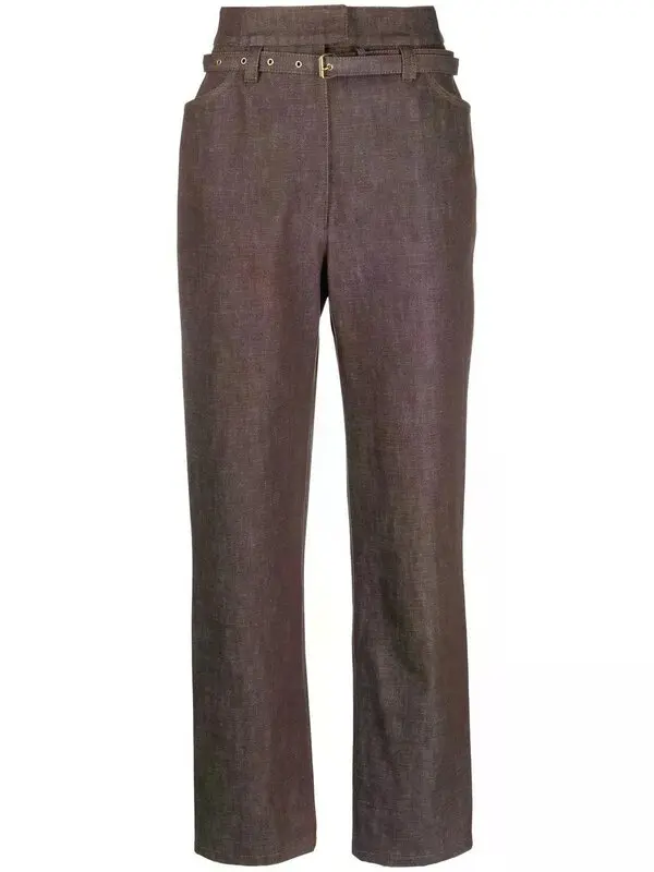 Veronique Leroy Belted-waist Tailored Trousers