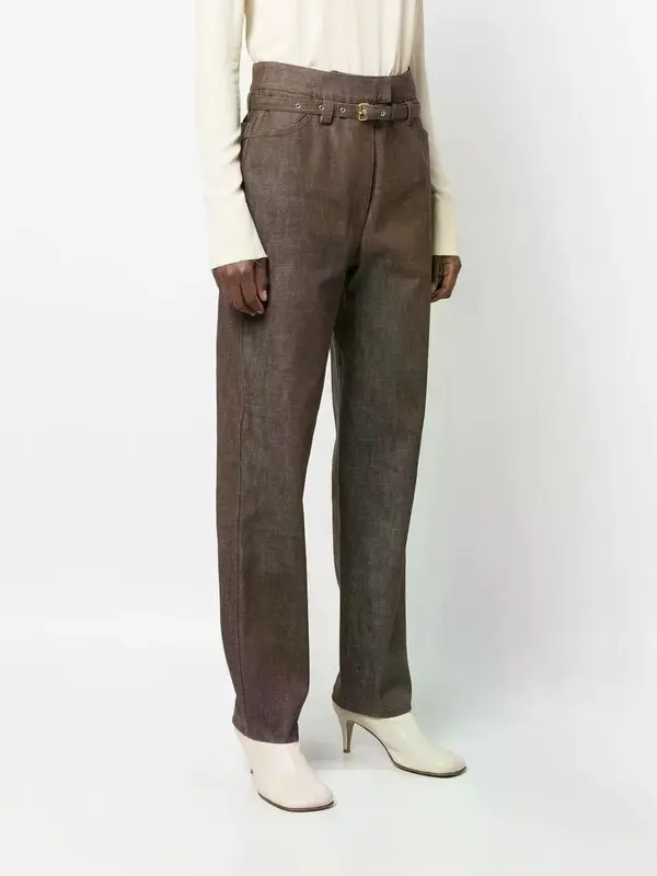 Veronique Leroy Belted-waist Tailored Trousers