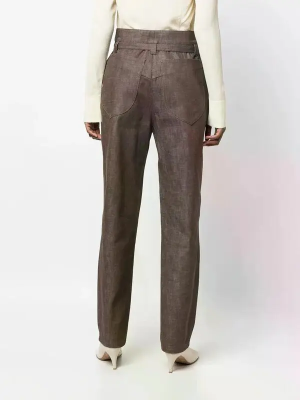 Veronique Leroy Belted-waist Tailored Trousers