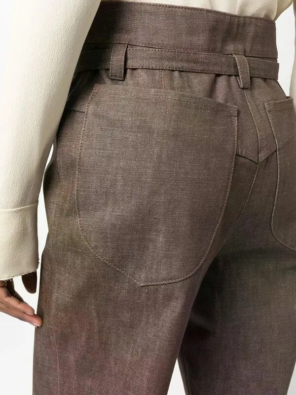 Veronique Leroy Belted-waist Tailored Trousers