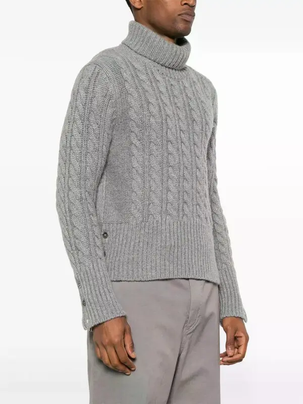 Thom Browne Roll-neck Cable-knit Jumper