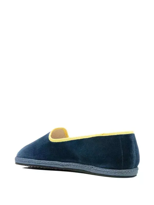 SCAROSSO Seaside Velvet Slippers - Blue