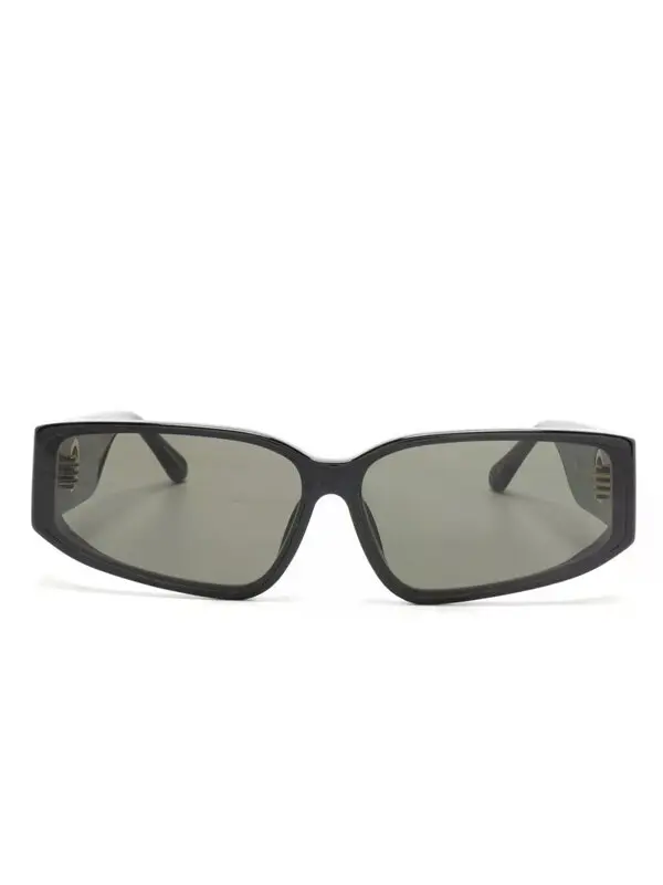 Linda Farrow Senna Rectangle-frame Sunglasses - Black