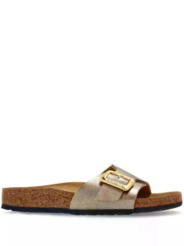 BIRKENSTOCK Madrid Big Buckle Slides - Silver