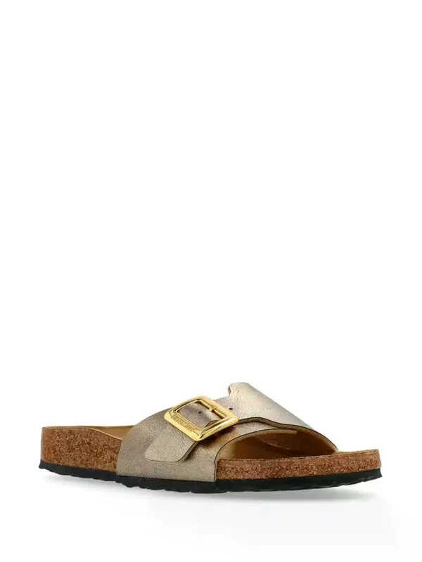 BIRKENSTOCK Madrid Big Buckle Slides - Silver