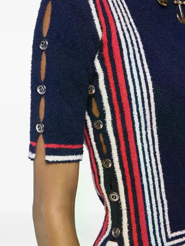 Rabanne Striped Knitted Top