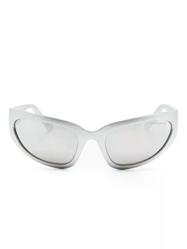 Marc Jacobs The Bold Logo Biker-frame Sunglasses - Grey