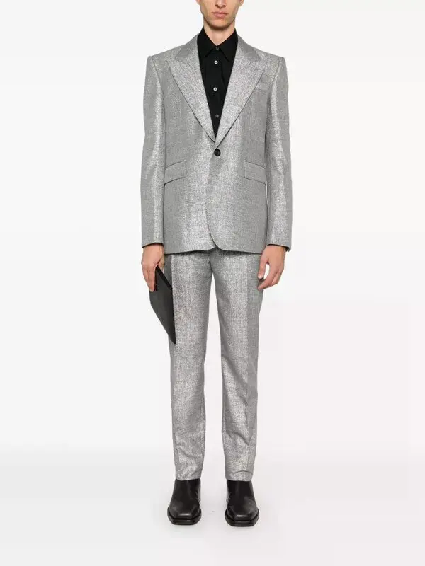 Alexander McQueen Metallic-finish Blazer