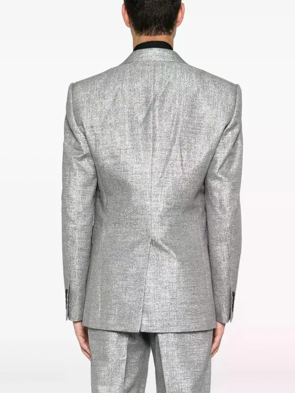 Alexander McQueen Metallic-finish Blazer