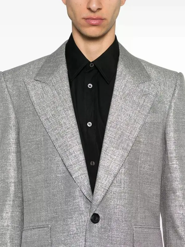 Alexander McQueen Metallic-finish Blazer