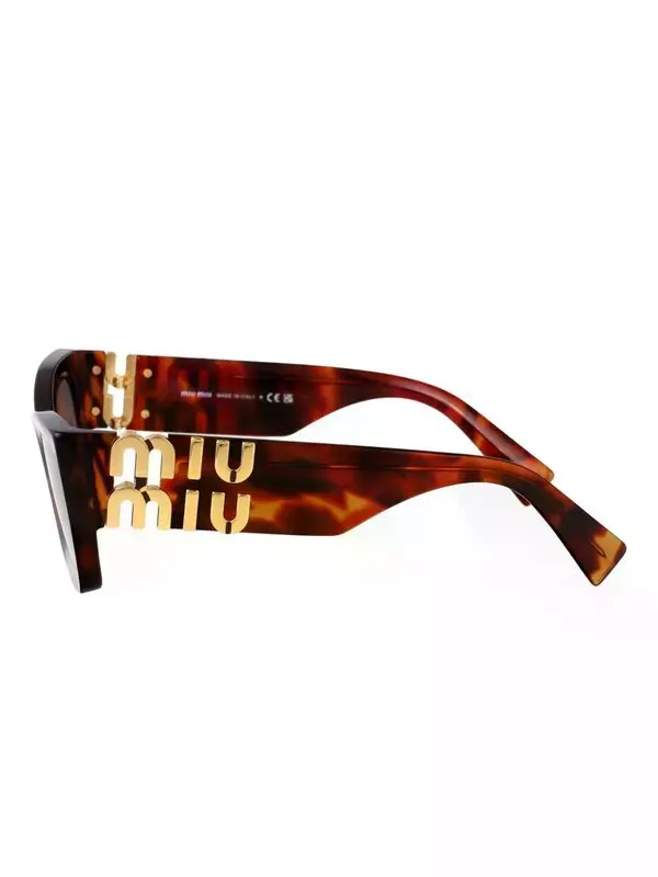 Miu Miu Tortoiseshell Square Frame Sunglasses - Brown