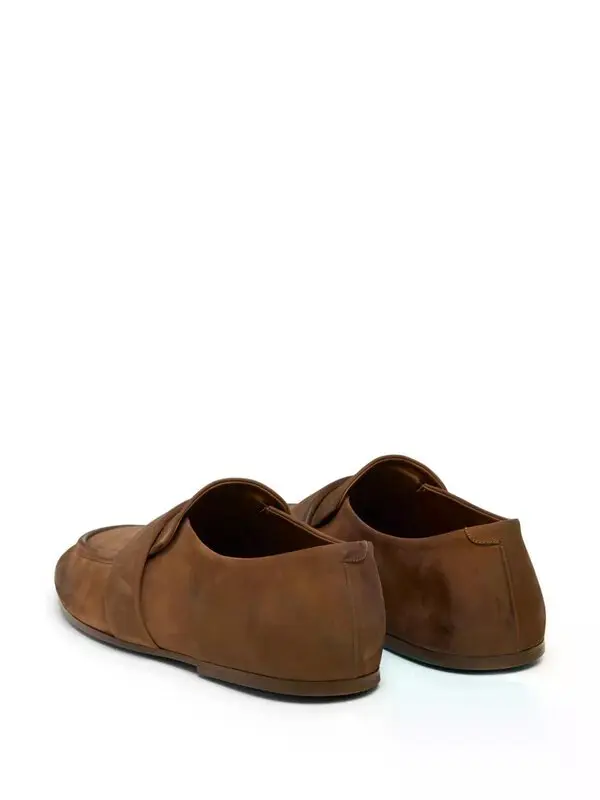 Marsèll Leather Loafers With Strap Detailing - Brown