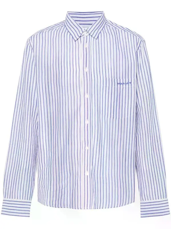 MARANT Jasolo Striped Cotton Shirt - Blue