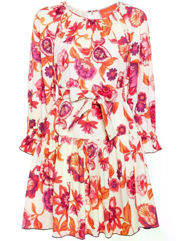 La DoubleJ Uma Belted Mini Dress - Neutrals