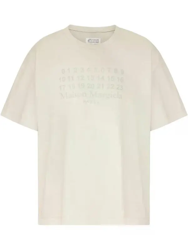 MAISON MARGIELA Logo-print T-shirt - Neutrals
