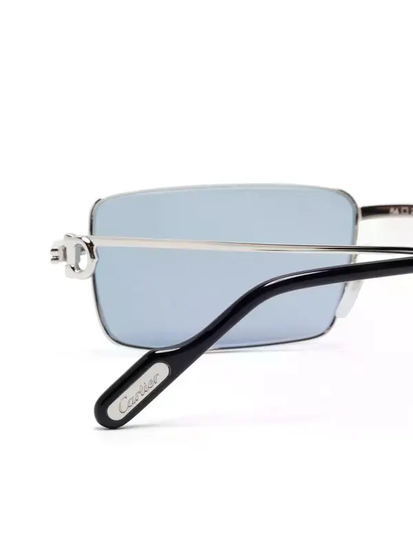 Cartier Rectangle-frame Sunglasses - Grey