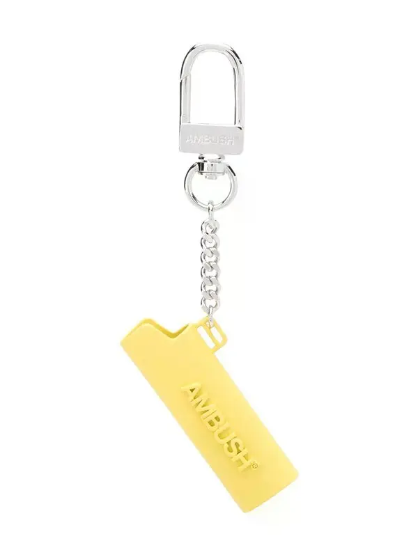 AMBUSH Logo Charm Keyring - Yellow