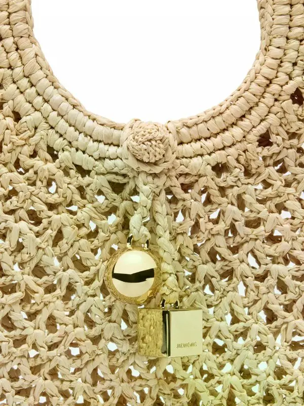 Jacquemus Spiaggia Small Round Bag - Neutrals