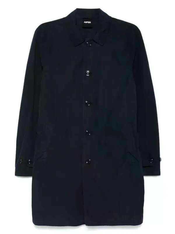 Aspesi Single-breasted Raincoat - Blue