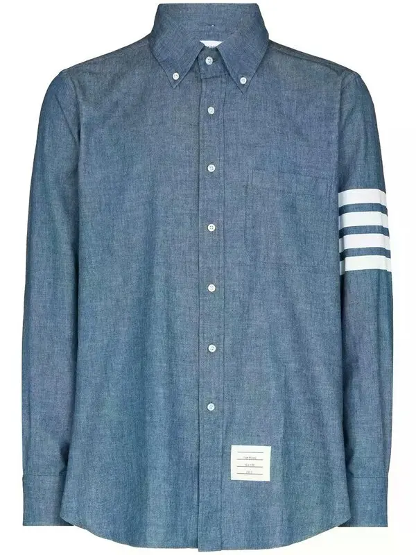 Thom Browne 4-bar Straight-fit Chambray Shirt