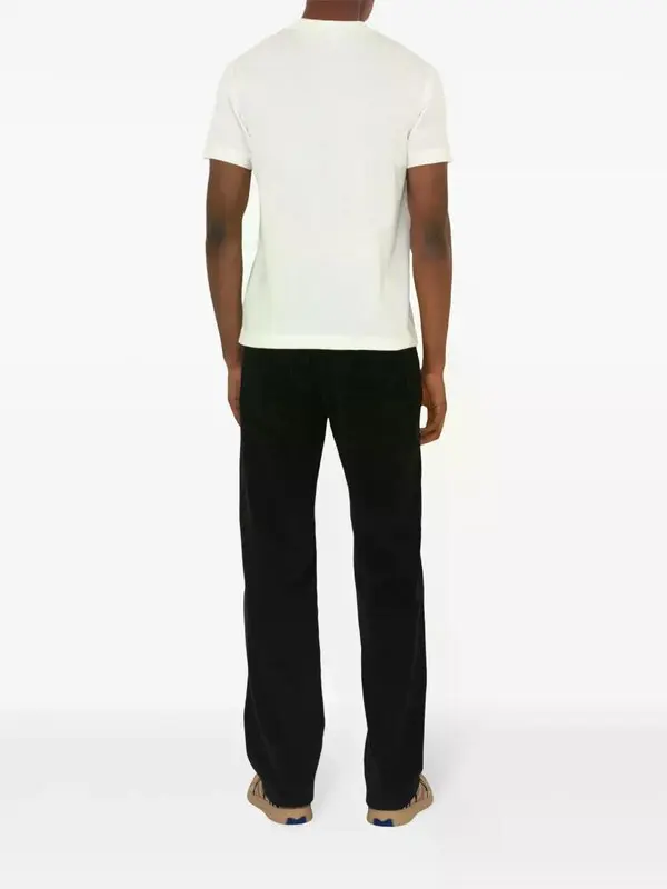 Burberry Check-patch Cotton T-shirt - White