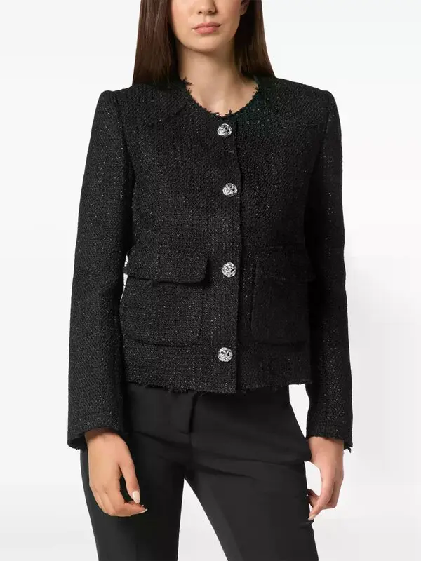 Philipp Plein Tweed Jacket - Black