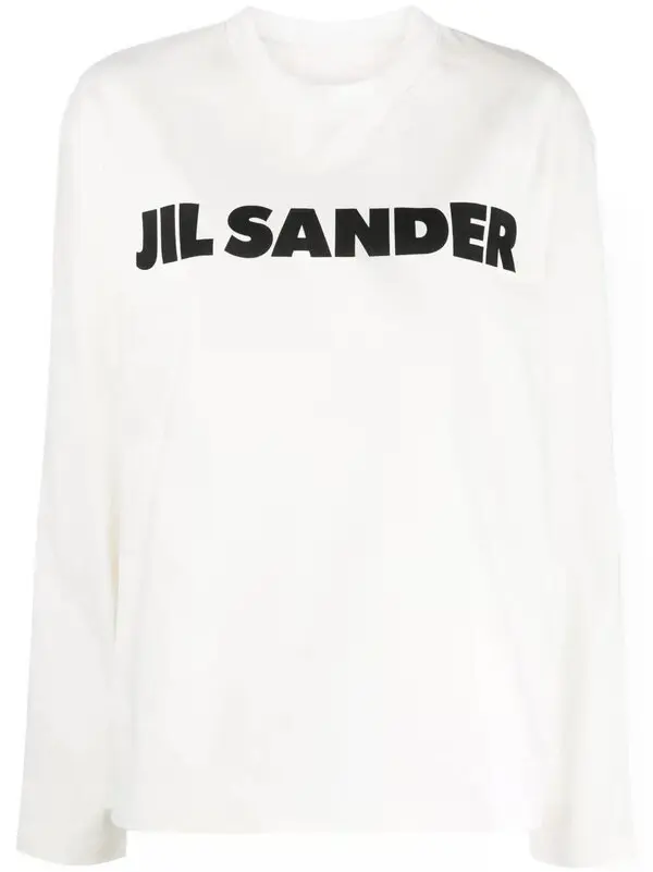 JIL SANDER Logo-print Cotton Sweatshirt - White