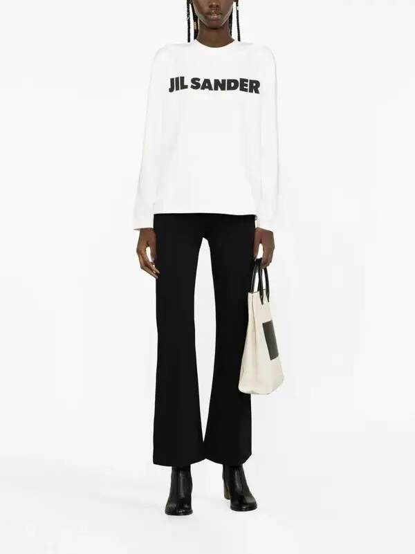 JIL SANDER Logo Print Cotton Sweatshirt
