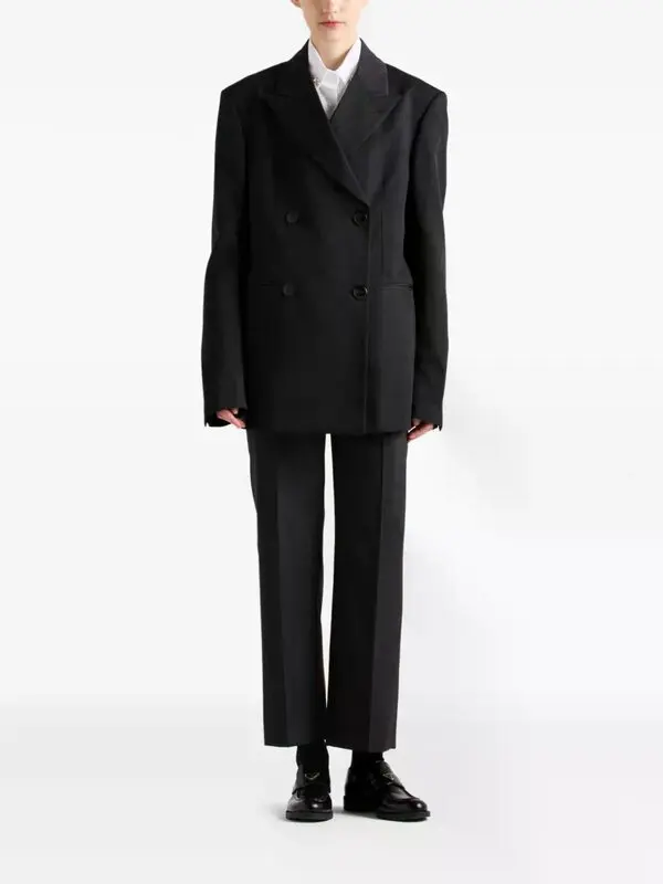 Prada Gabardine-weave Trousers - Grey