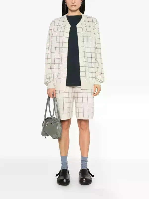 Frenckenberger Windowpane-pattern Cardigan