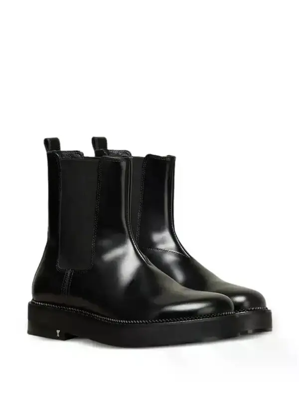 AMI Paris Leather Chelsea Boots