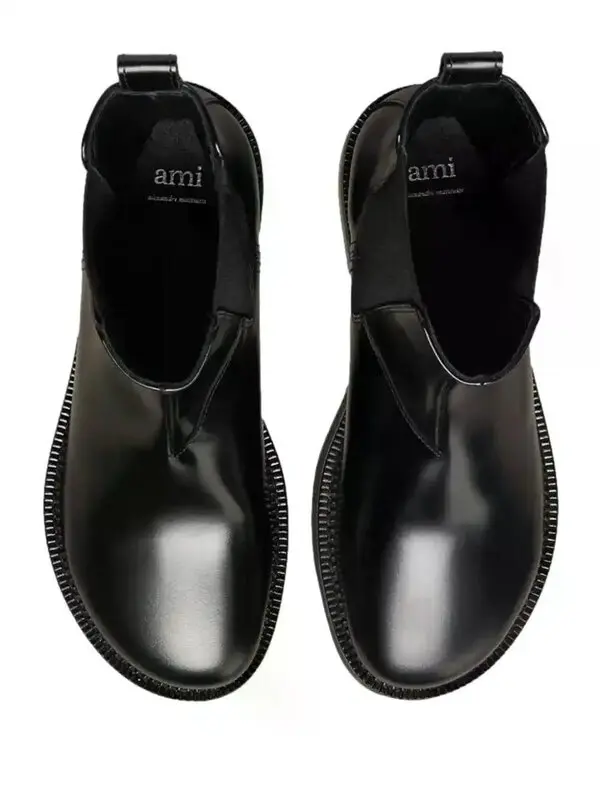 AMI Paris Leather Chelsea Boots
