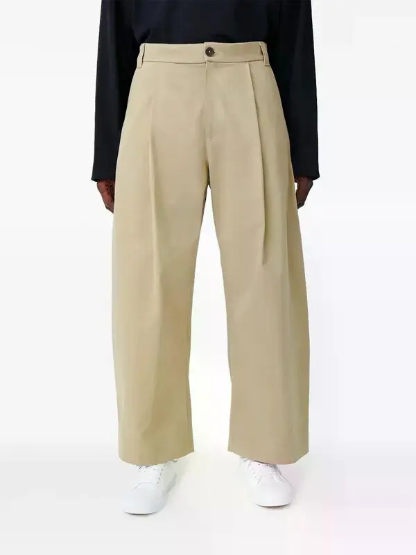 Studio Nicholson Sorte Wide-leg Trousers - Neutrals