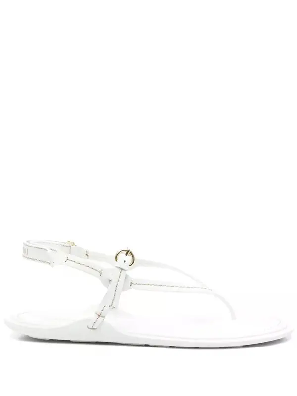 Miu Miu Flat Thong Sandals - White