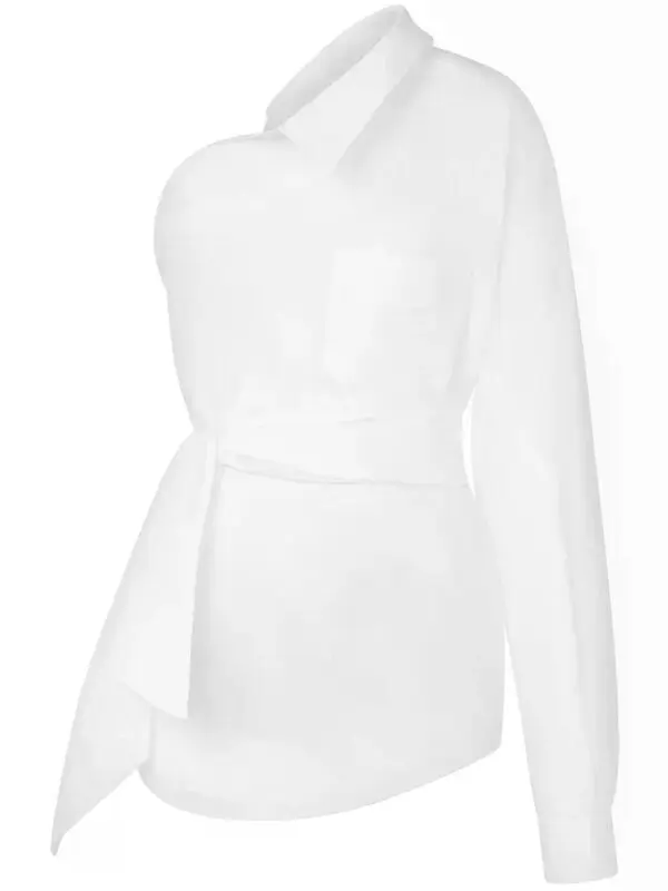 Moschino Asymmetric Off-shoulder Shirt