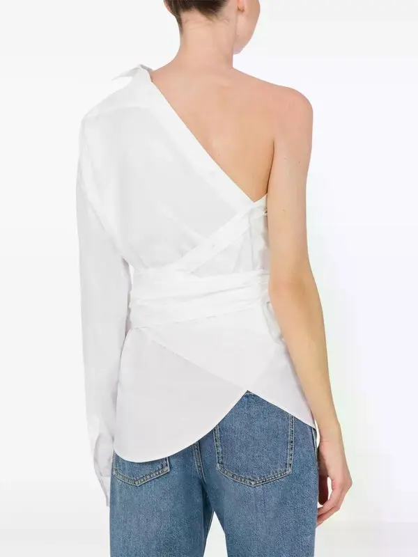 Moschino Asymmetric Off-shoulder Shirt