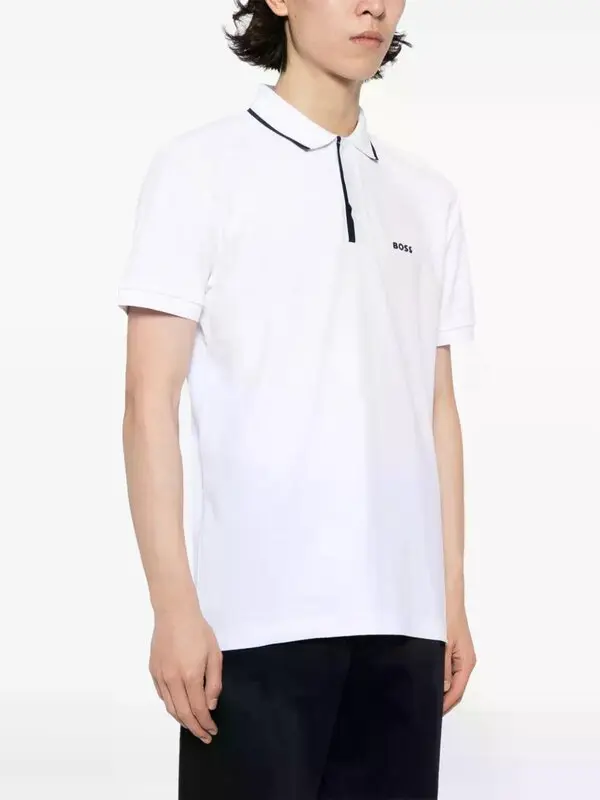 BOSS Logo-print Cotton Polo Shirt