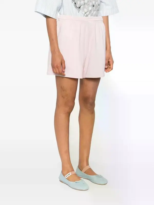 ROTATE BY BIRGER CHRISTENSEN Logo-embroidered Track Shorts - Pink