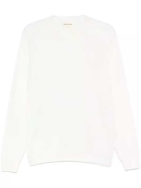MORDECAI Logo Intarsia Fine Knit Sweater