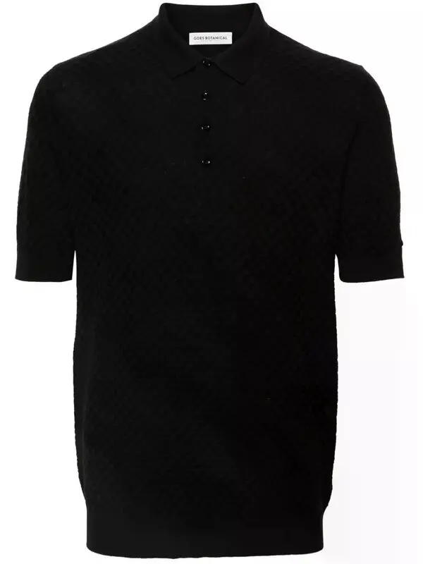 GOES BOTANICAL Interlock Merino Wool Polo Shirt