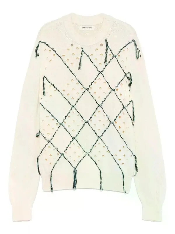 NAMACHEKO Intarsia Crew-neck Sweater - Neutrals